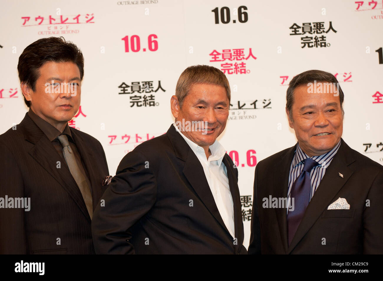 Takeshi Kitano Tomokazu Miura Toshiyuki Nishida Sep 18 2012 Tokyo