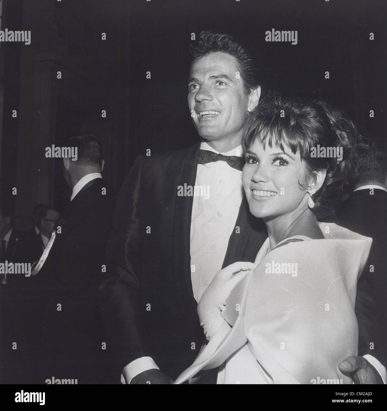 MARY ANN MOBLEY with Tom Tryon at The Sandpipers premiere 1965.Supplied ...