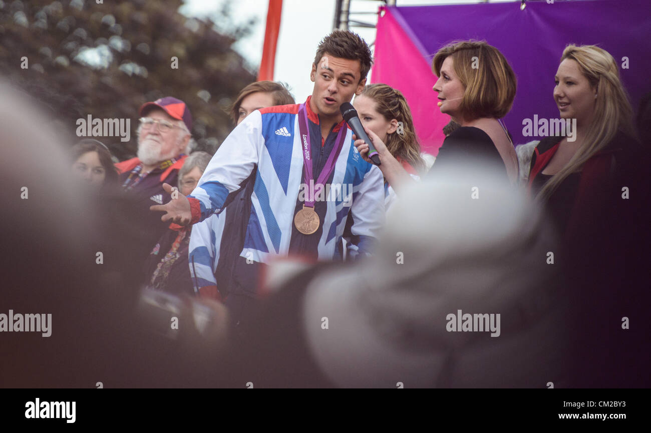 Plymouth, UK. 19/09/2012 Picture by Sean Hernon© A open top bus for ...