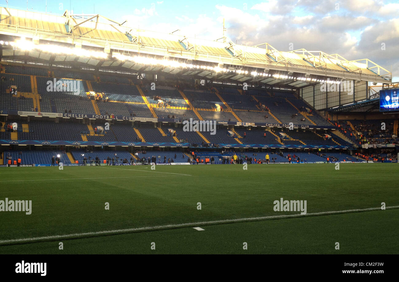 19.09.2012. London, ENGLAND: View of Chelsea Stadium during the UEFA ...