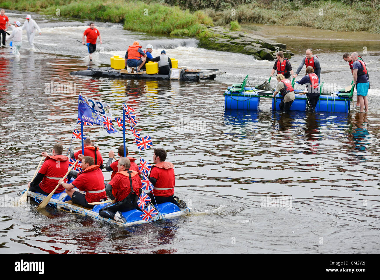Chester, UK, Sunday 23rd September 2012. The annual charity raft race ...
