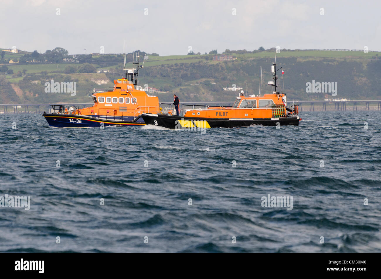 Bangor, County Down. 23/09/2012 - Donaghadee RNLI lifeboat and Belfast ...