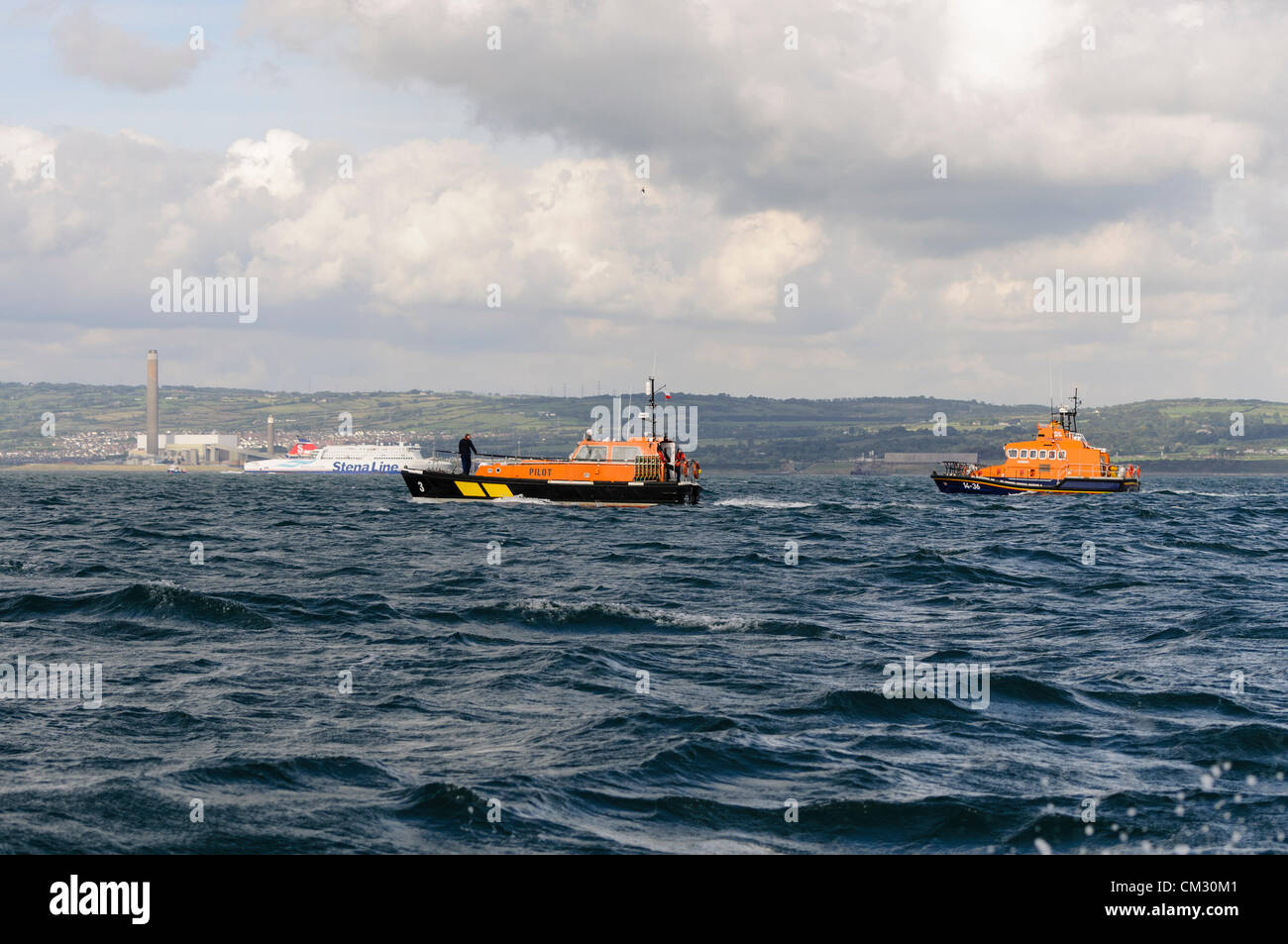 Bangor, County Down. 23/09/2012 - Donaghadee RNLI lifeboat and Belfast ...