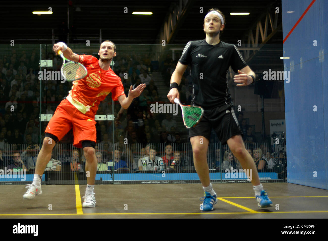 Gregory Gaultier (France) world-ranked number 3 smashes in his semi ...