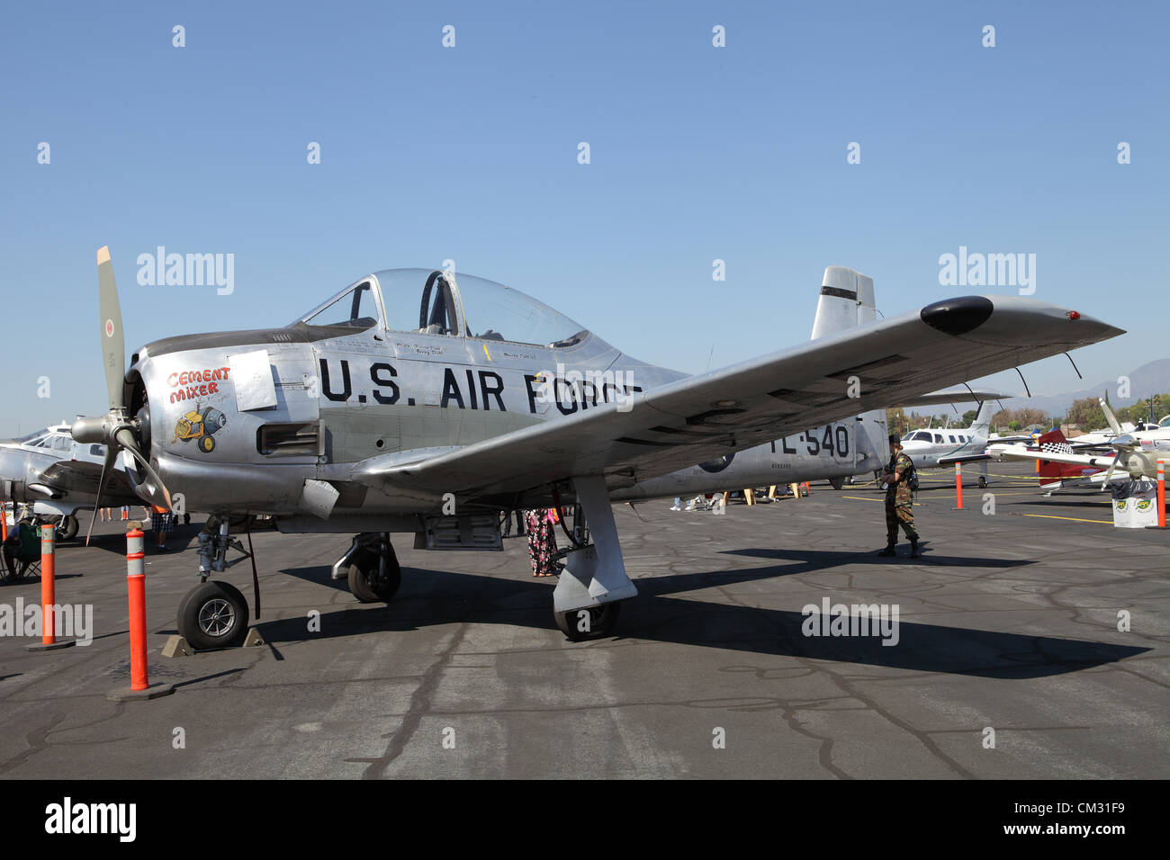 EL MONTE, CALIFORNIA, USA - SEPTEMBER 23, 2012 - TROJAN T-28A "Cement ...