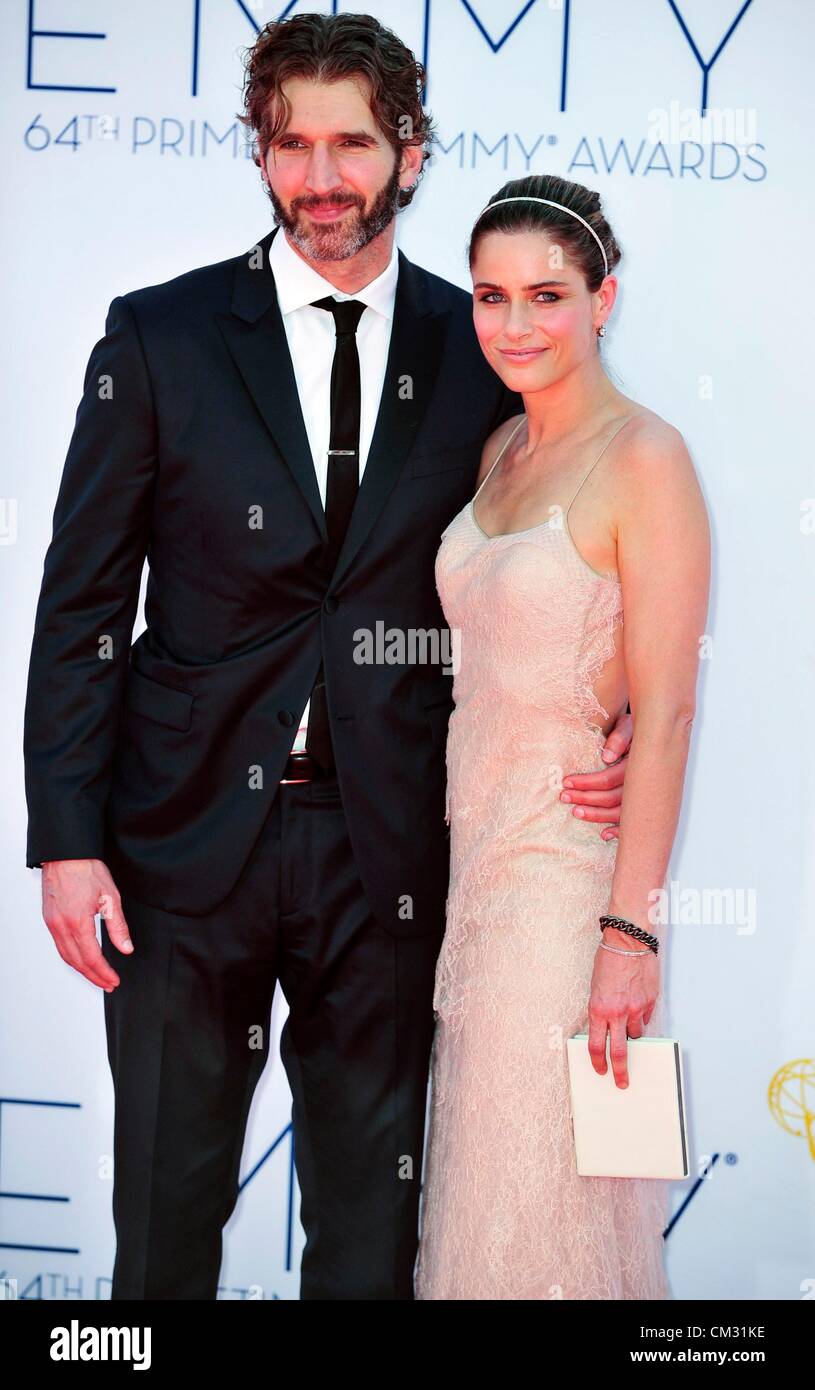 David Benioff Amanda Peet arrivals64th Primetime Emmy Awards - ARRIVALS ...