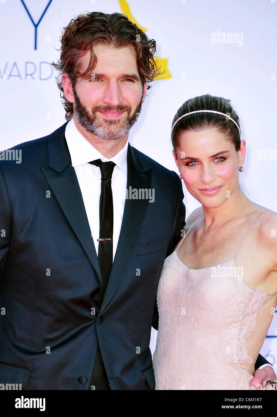 David Benioff Amanda Peet arrivals64th Primetime Emmy Awards - ARRIVALS ...