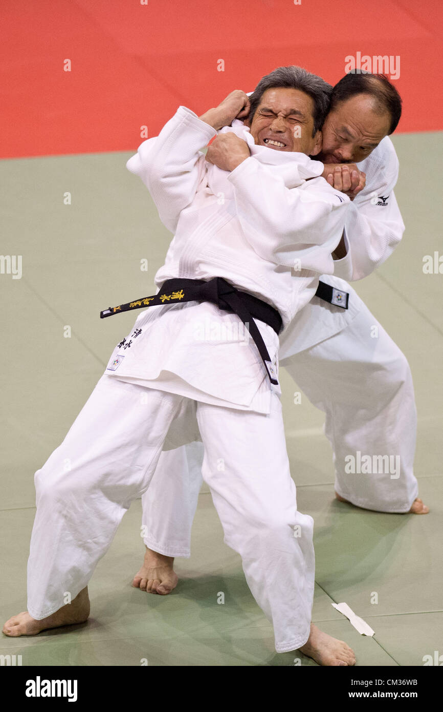 (R-L) Shoji Imao, Shimizu Kazunori (JPN), SEPTEMBER 23, 2012 - Judo ...