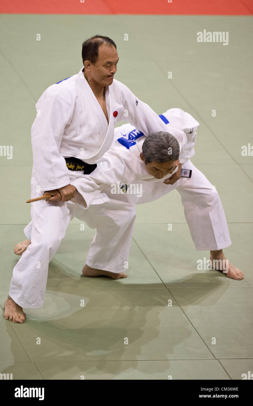 (L-R) Shoji Imao, Shimizu Kazunori (JPN), SEPTEMBER 23, 2012 - Judo ...
