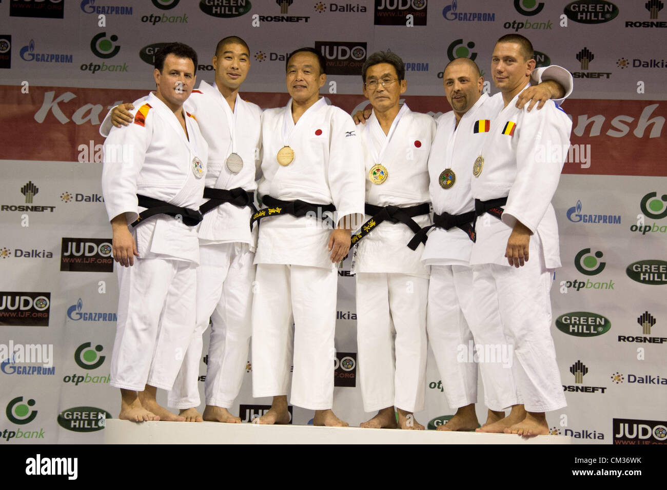 (L-R) Shoji Imao, Shimizu Kazunori (JPN), SEPTEMBER 23, 2012 - Judo ...