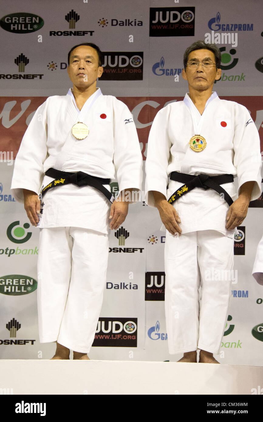 (L-R) Shoji Imao, Shimizu Kazunori (JPN), SEPTEMBER 23, 2012 - Judo ...