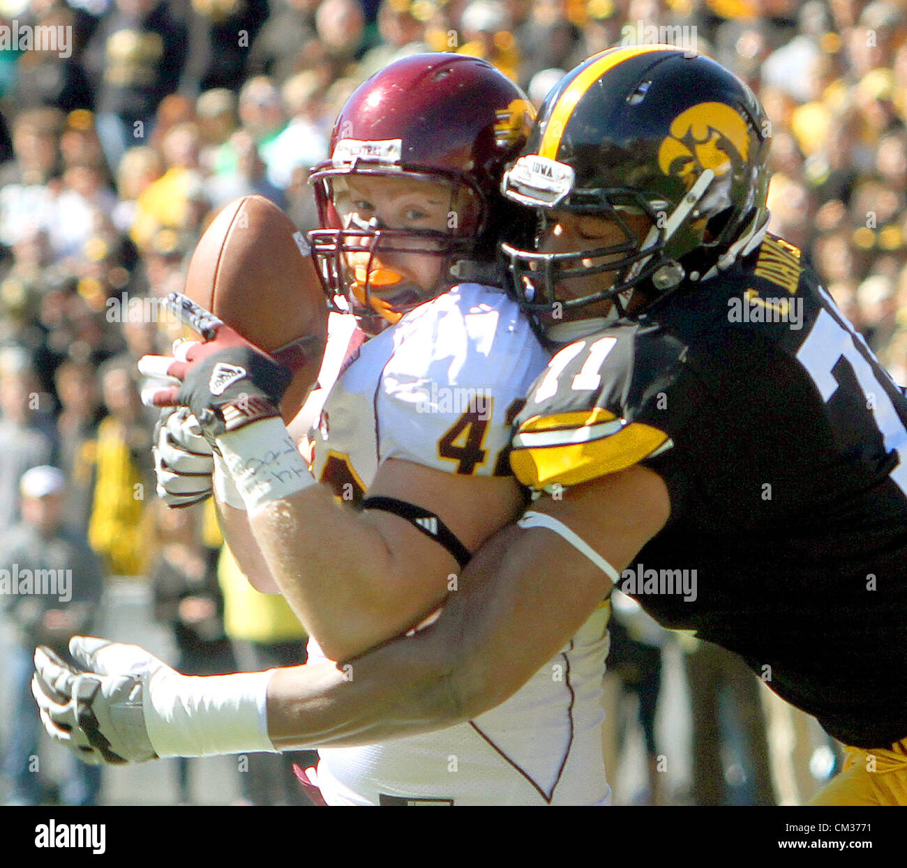 Sept. 22, 2012 - Iowa City, Iowa, U.S. - Central Michigan's Tyler ...