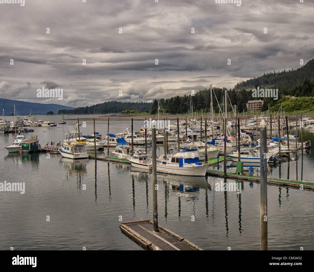 July 5, 2012 - Borough Of Juneau, Alaska, US - Fishing boats, pleasure ...