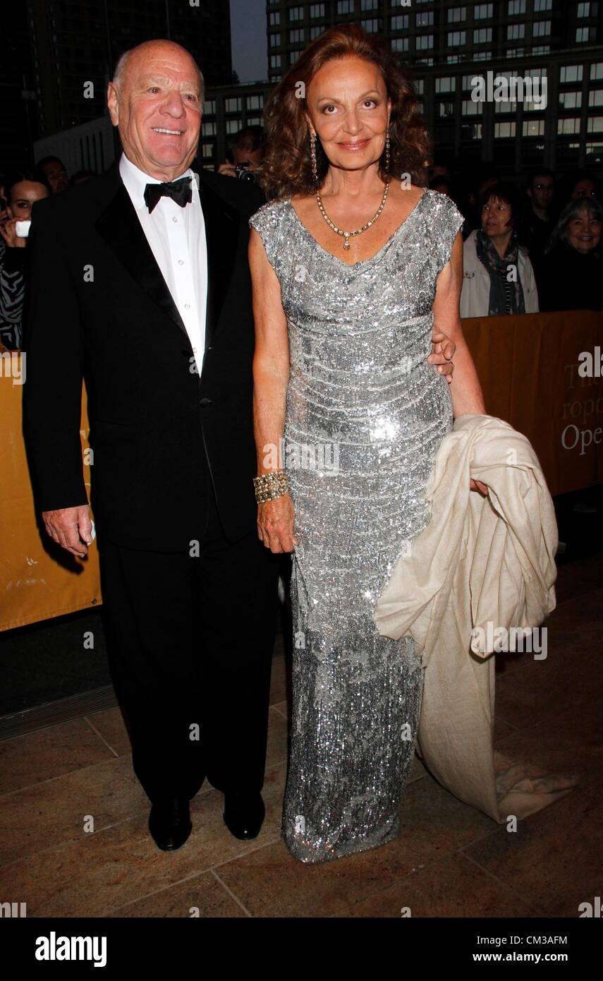 Barry Diller Diane Von Furstenberg arrivals 2012 Metropolitan Opera ...