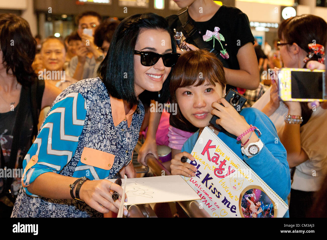 SEPTEMBER 23, 2012, Tokyo, Japan - Katy Perry arrives at Narita ...