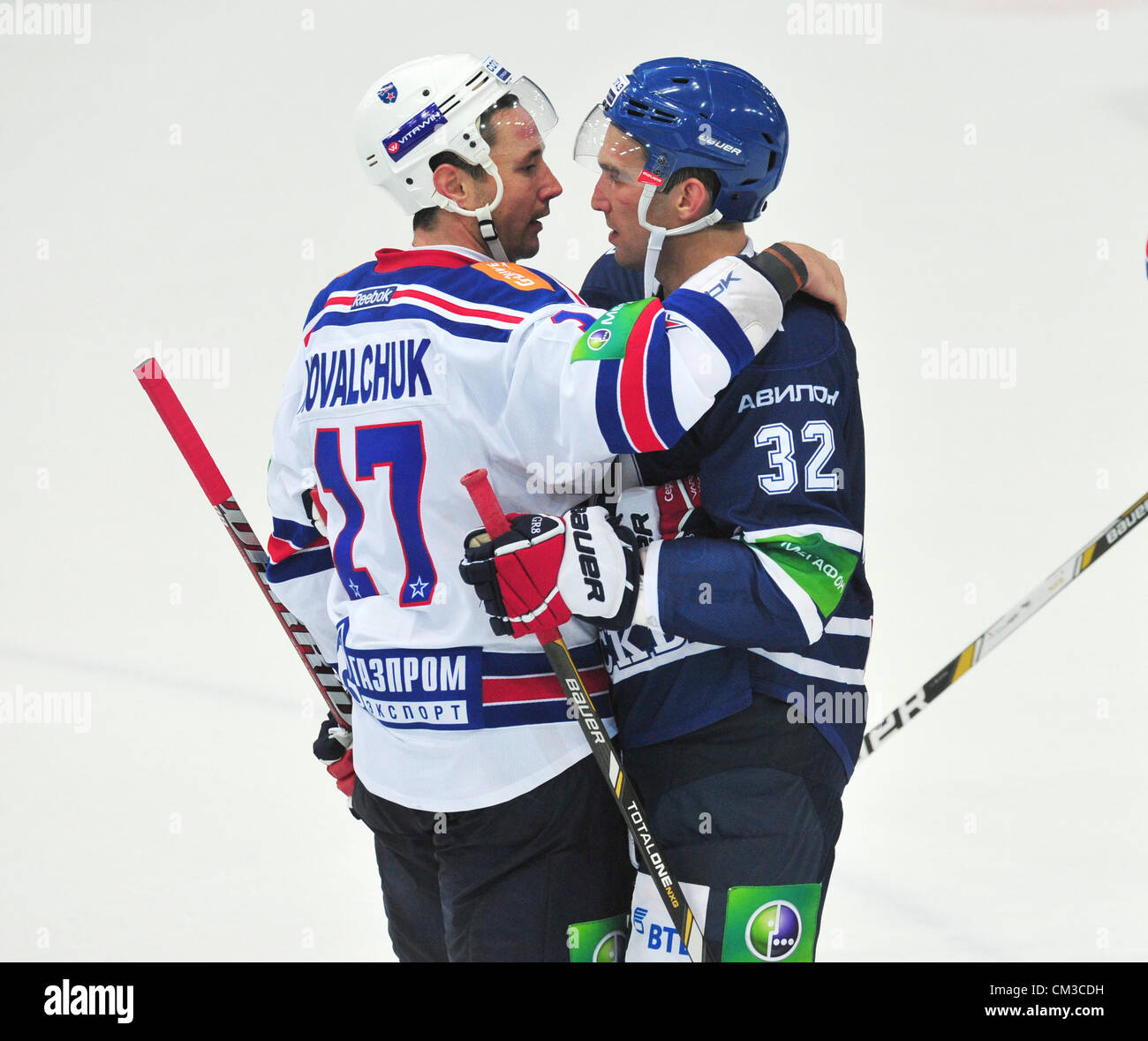 Sept. 23, 2012 - Moscow, Russia - Alex Ovechkin and Ilya Kovalchuk play ...
