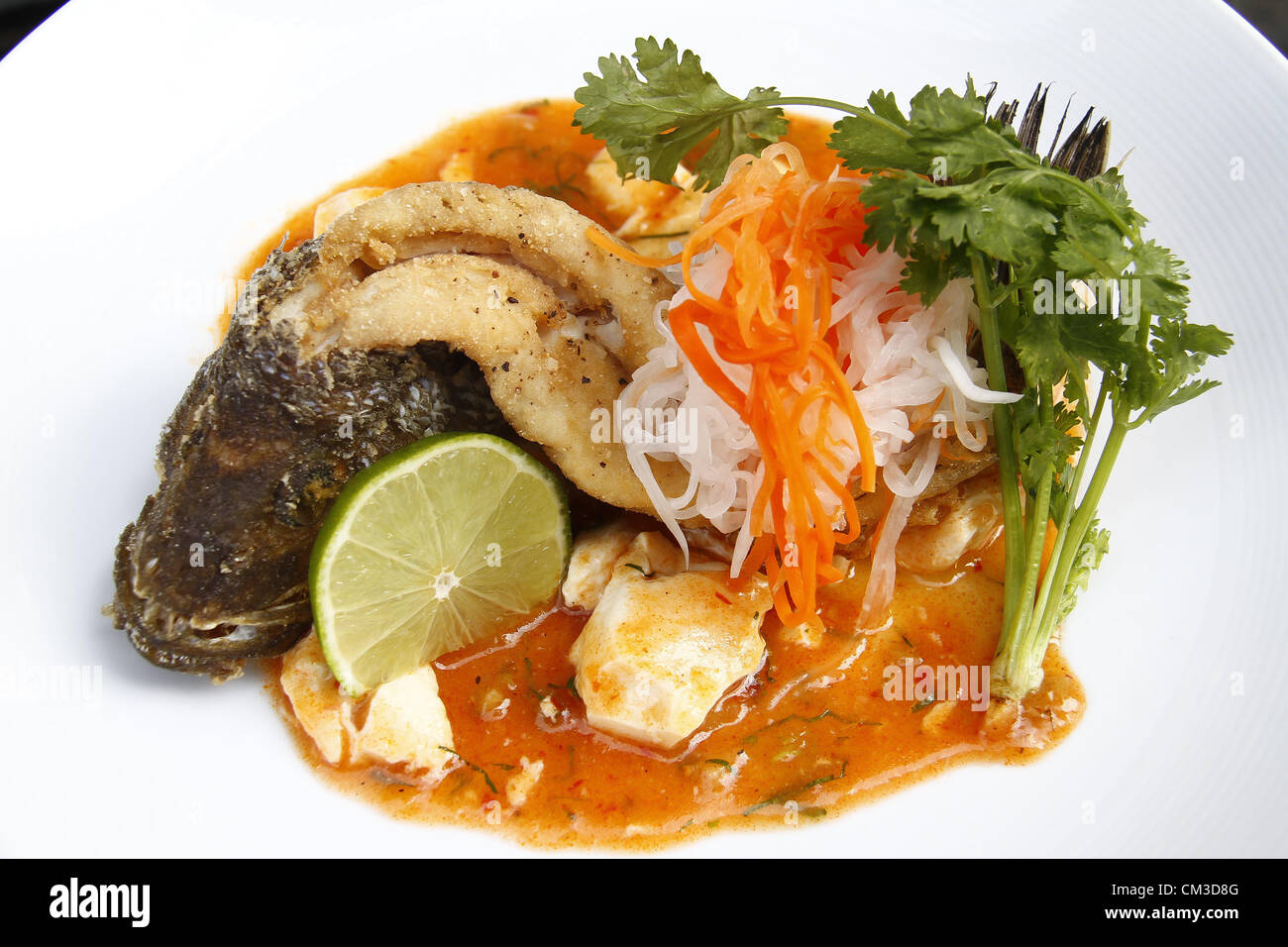 Aug. 22, 2012 - Ny, NY, U.S. - Seasonal Whole fish with Tofu and ...