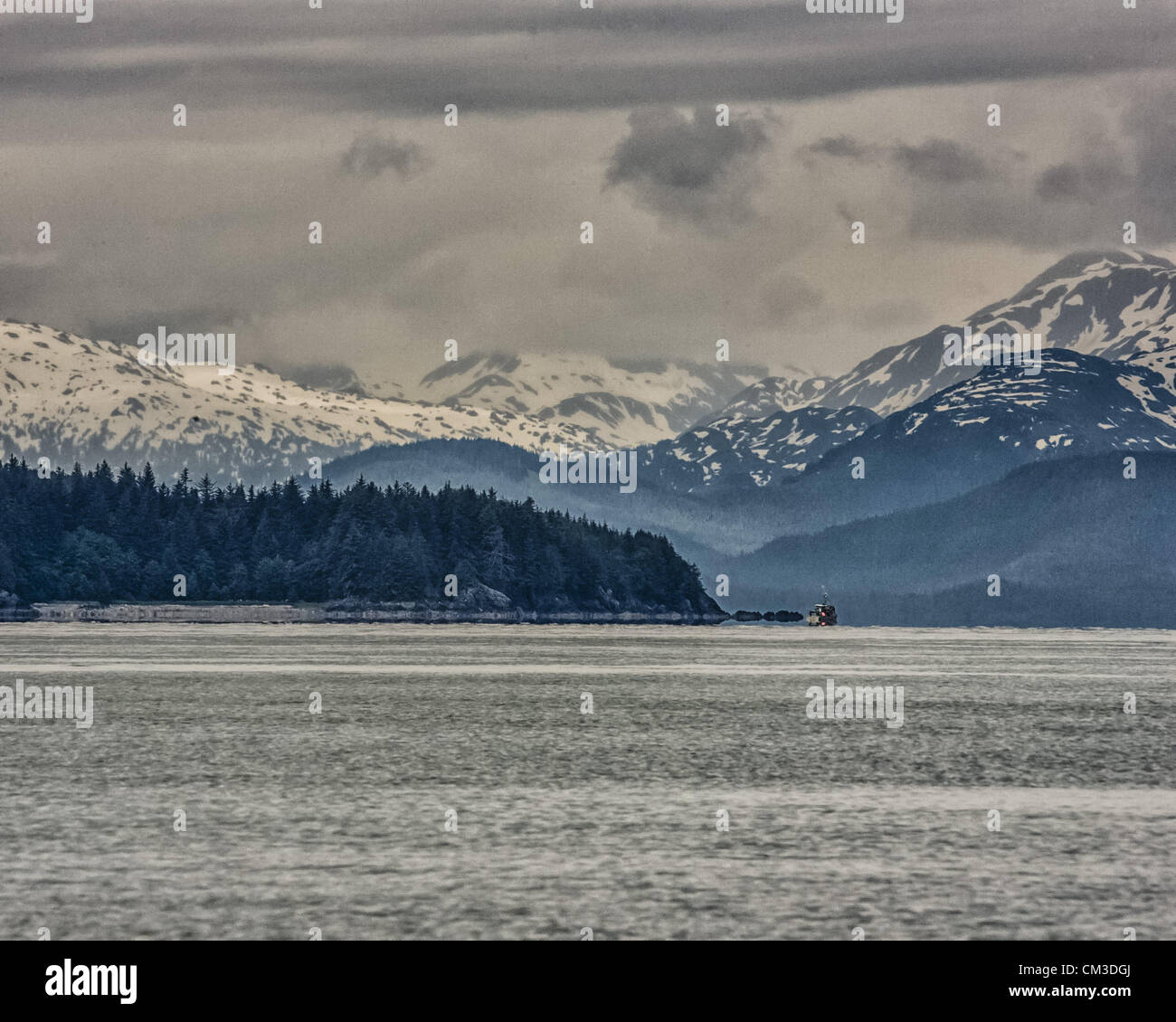 July 5, 2012 - Borough Of Juneau, Alaska, US - The impressive mountains ...