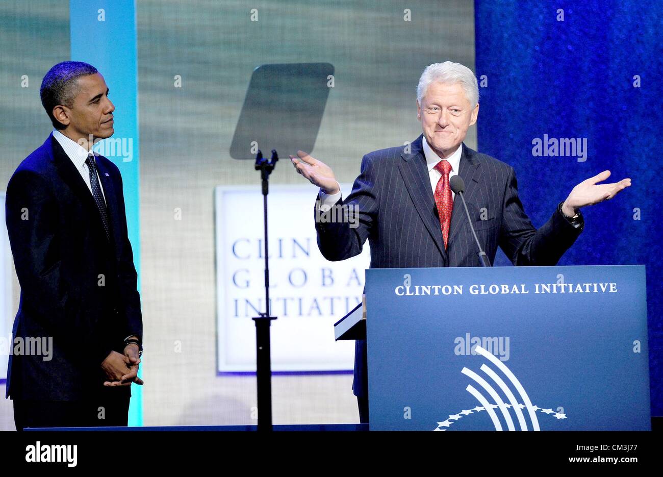 Barack Obama, Bill Clinton in attendance for Clinton Global Initiative ...