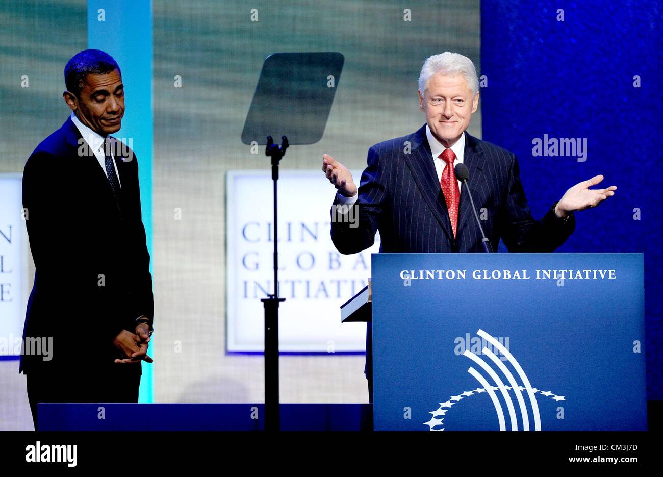 Barack Obama, Bill Clinton in attendance for Clinton Global Initiative ...