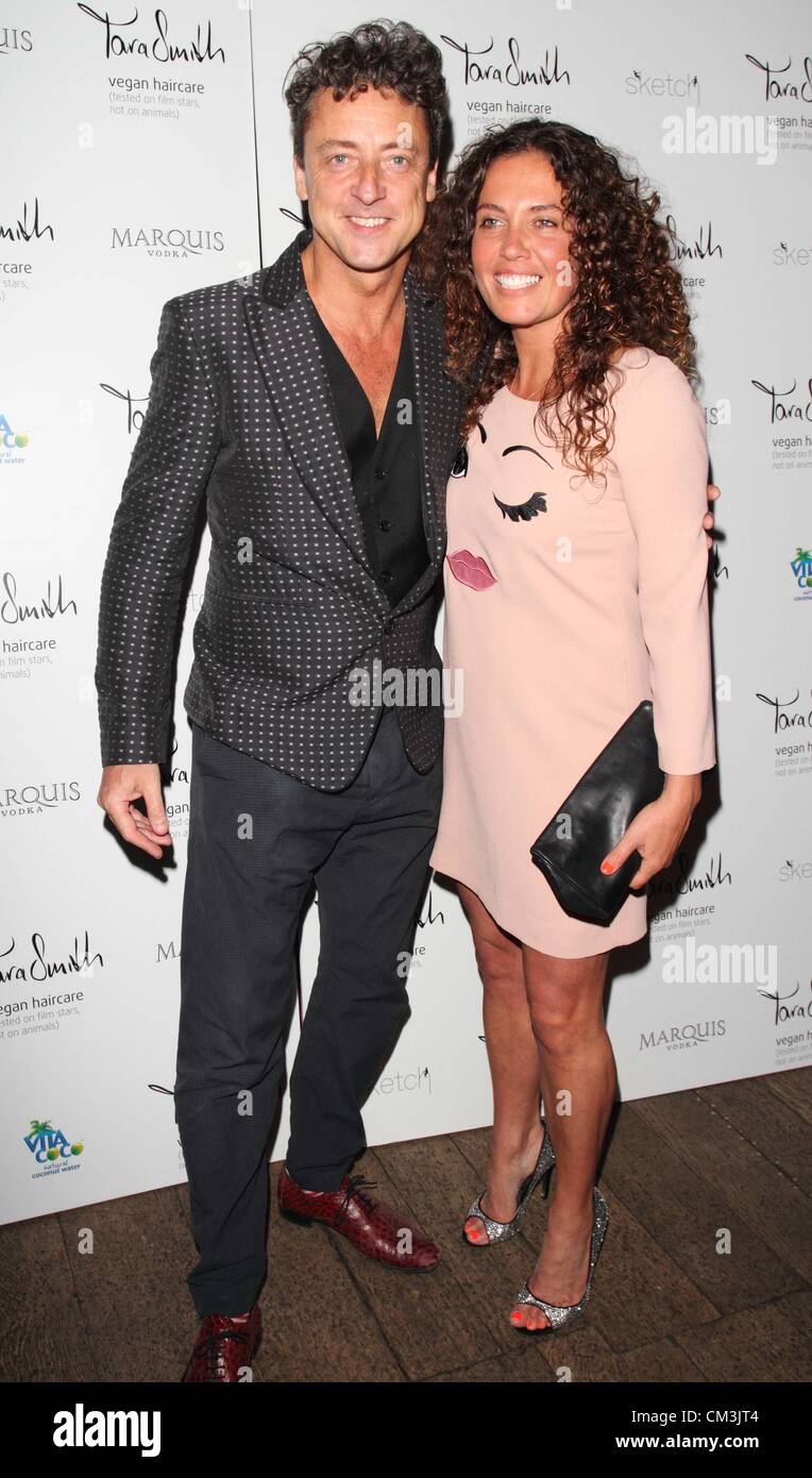 Jeremy Healy and Tara Smith at Tara Smith Haircare launch party at ...