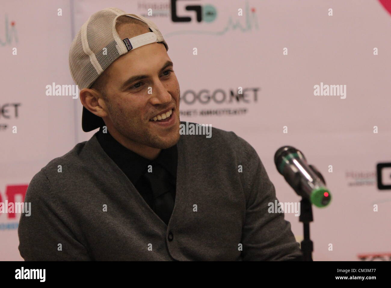 26.09.2012. Moscow, Russia. The "Syrup" pressroom. Pictured: Aram ...