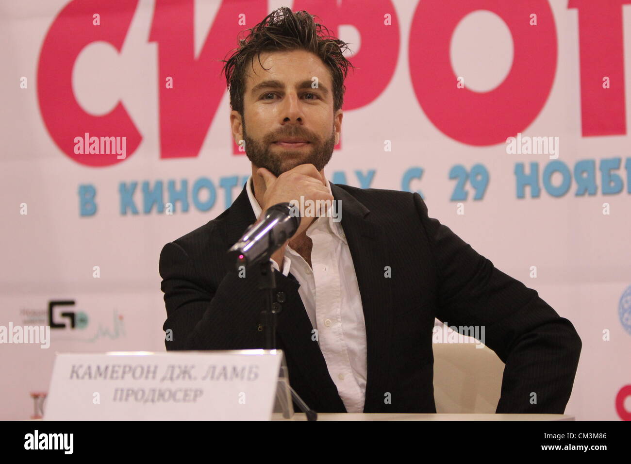 26.09.2012. Moscow, Russia. The "Syrup" pressroom. Pictured: Cameron J ...