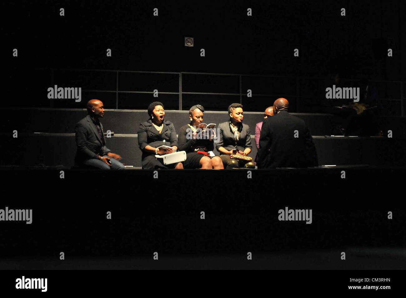 JOHANNESBURG, SOUTH AFRICA - SEPTEMBER 27: Spectators after the last ...