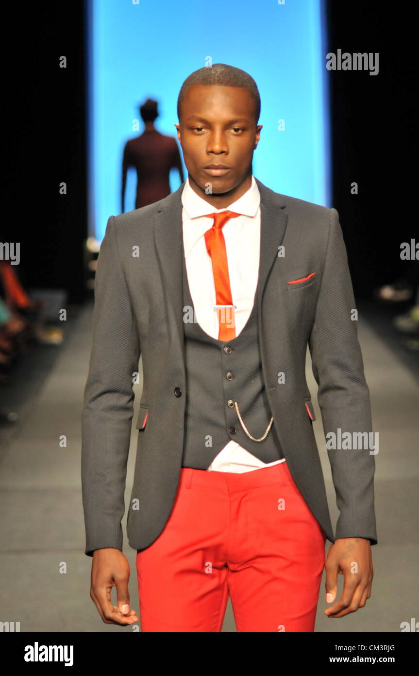 JOHANNESBURG, SOUTH AFRICA - SEPTEMBER 27: A model showcases a Skorzch ...