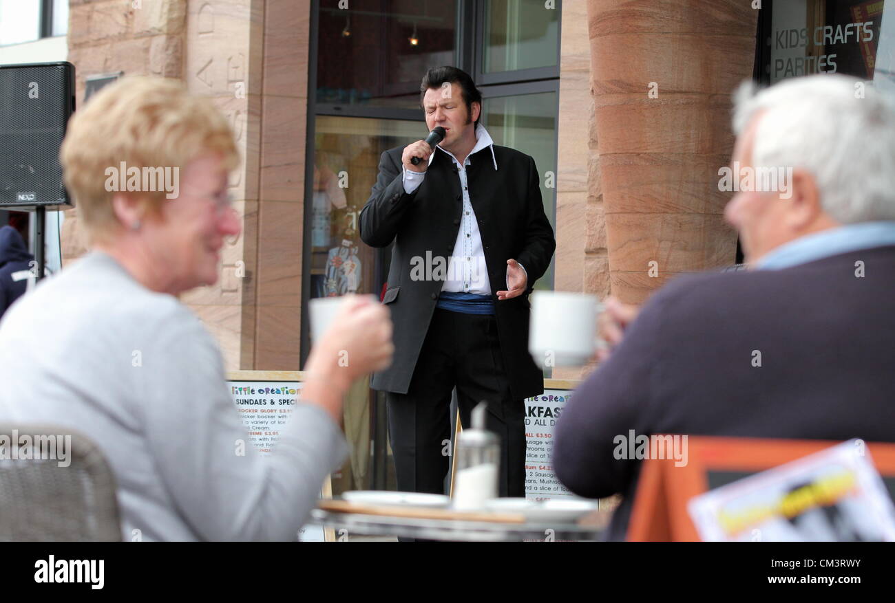 Friday 28 September 2012 Pictured: "Rockin' Dave" from Barry performs ...