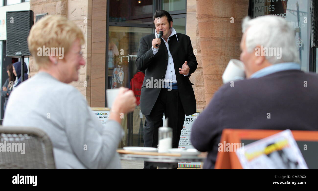 Friday 28 September 2012 Pictured: "Rockin' Dave" from Barry performs ...