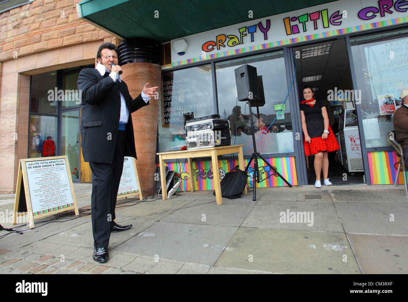 Friday 28 September 2012 Pictured: "Rockin' Dave" from Barry performs ...