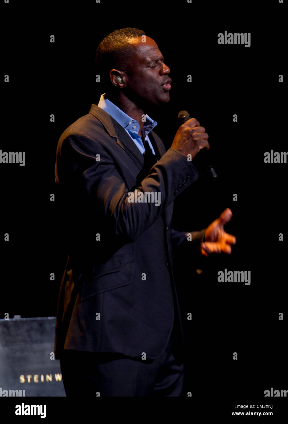 Sept. 28, 2012 - Modesto, CA, USA - Brian McKnight performs a solo ...
