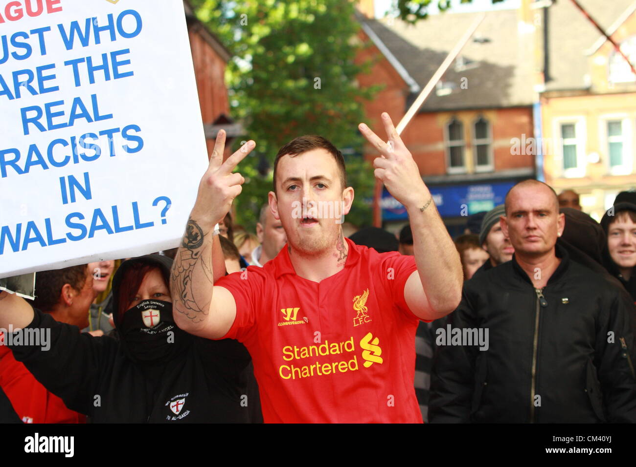 English defence League (EDL) express their anger at the perceived rise ...