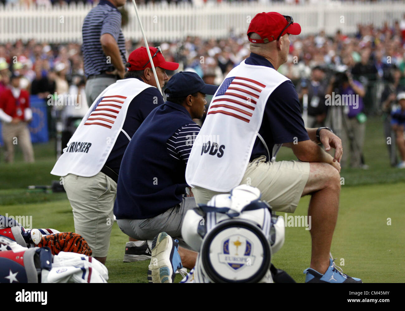 29.09.2012. Medinah, Ill, USA. Team USA golf fans enjoy a great day of ...