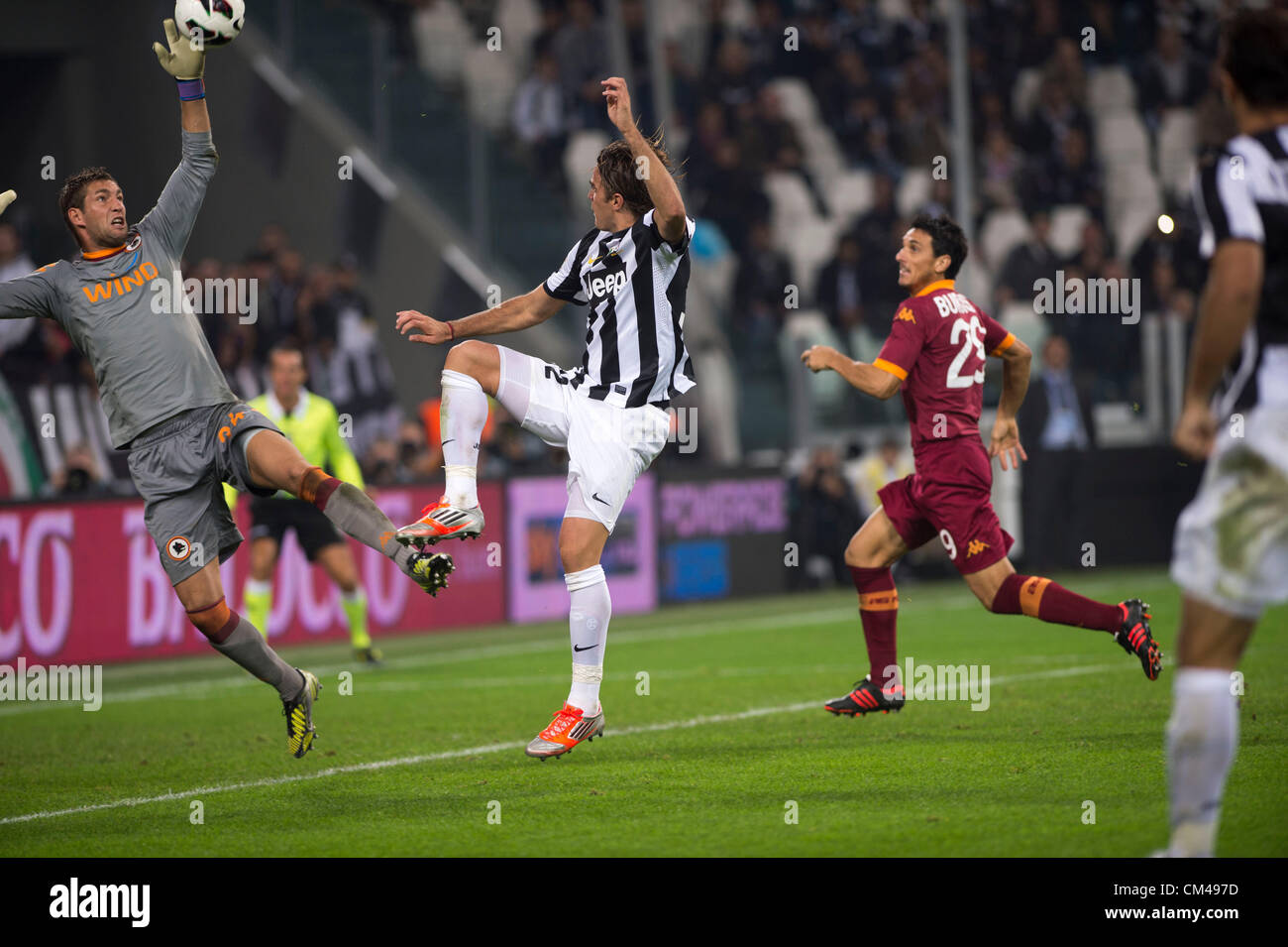Maarten Stekelenburg (Roma), Alessandro Matri (Juventus), SEPTEMBER 29 ...