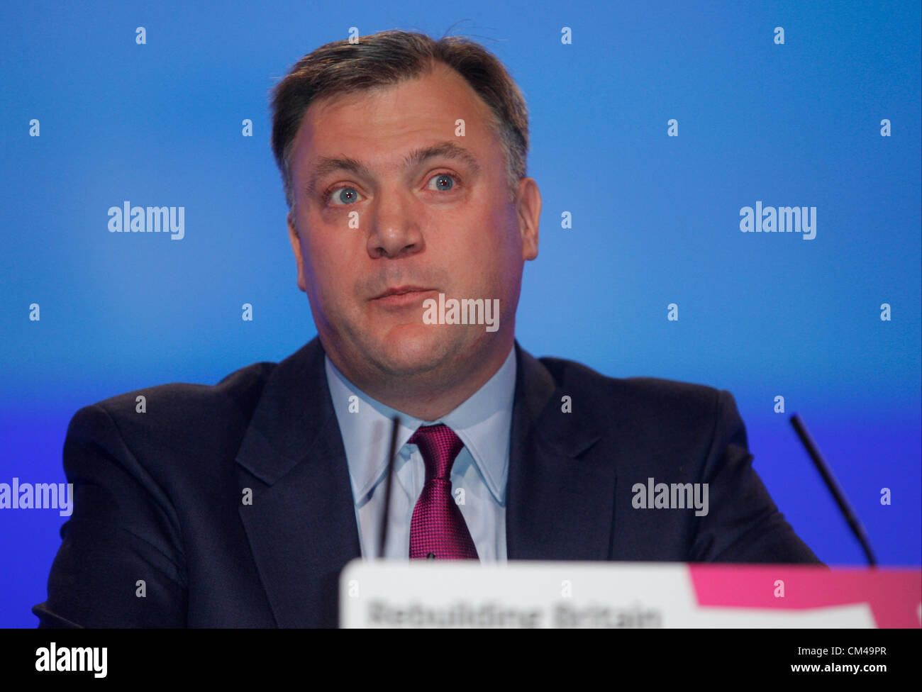 ED BALLS MP SHADOW CHANCELLOR OF THE EXCHE 01 October 2012 MANCHESTER ...