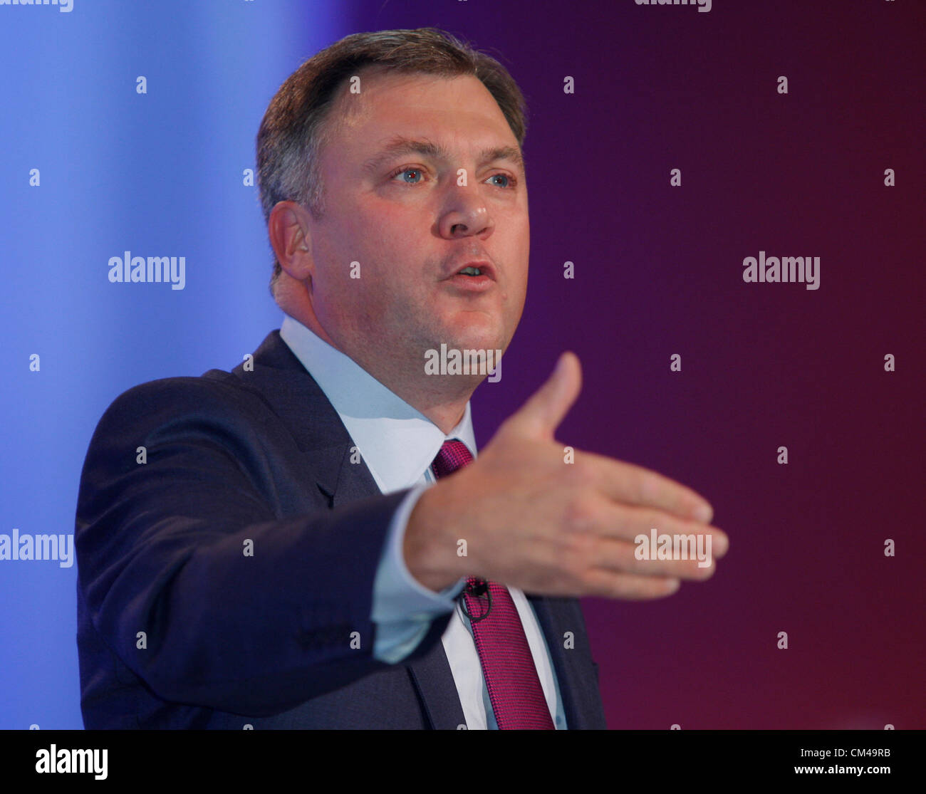 ED BALLS MP SHADOW CHANCELLOR OF THE EXCHE 01 October 2012 MANCHESTER ...