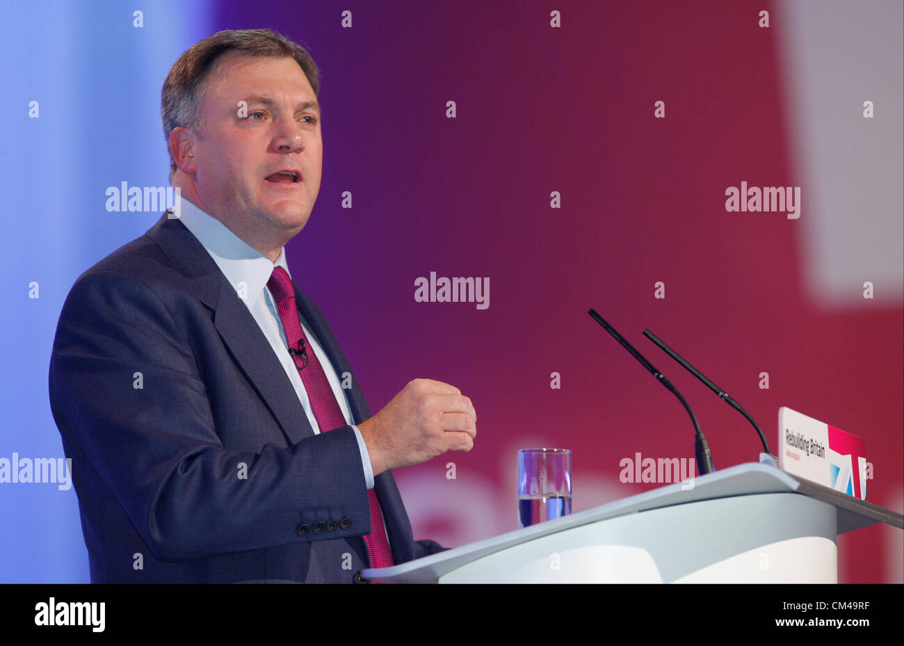 ED BALLS MP SHADOW CHANCELLOR OF THE EXCHE 01 October 2012 MANCHESTER ...