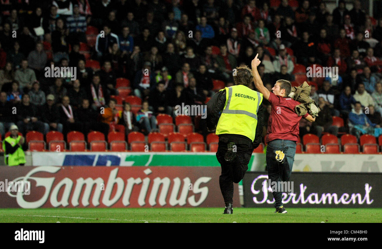Czech soccer league, 9th round, Slavia Prague vs Sparta Prague on ...