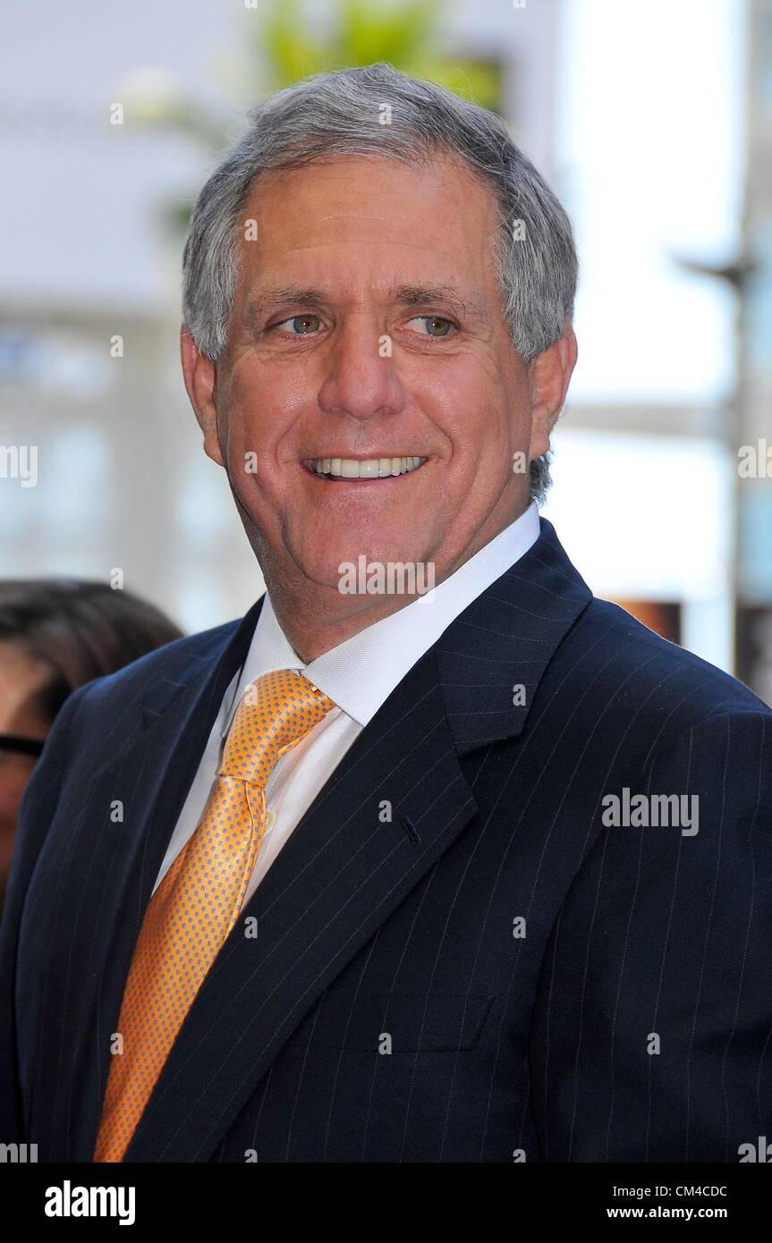 Les Moonves at the induction ceremony for Star on the Hollywood Walk of ...
