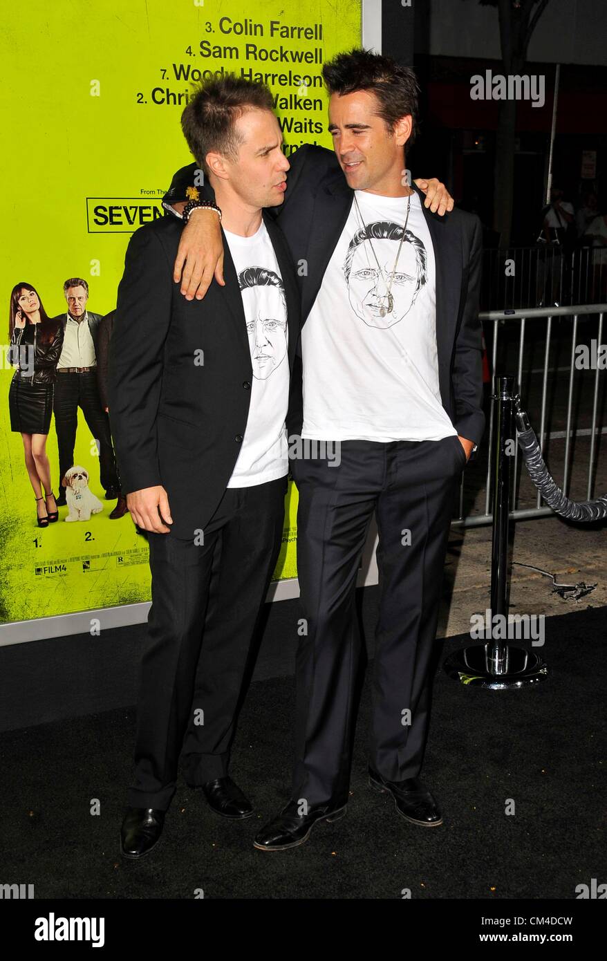USA. Sam Rockwell, Colin Farrell at arrivals for SEVEN PSYCHOPATHS ...