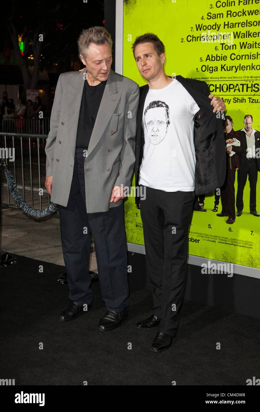 USA. Christopher Walken, Sam Rockwell at arrivals for SEVEN PSYCHOPATHS ...