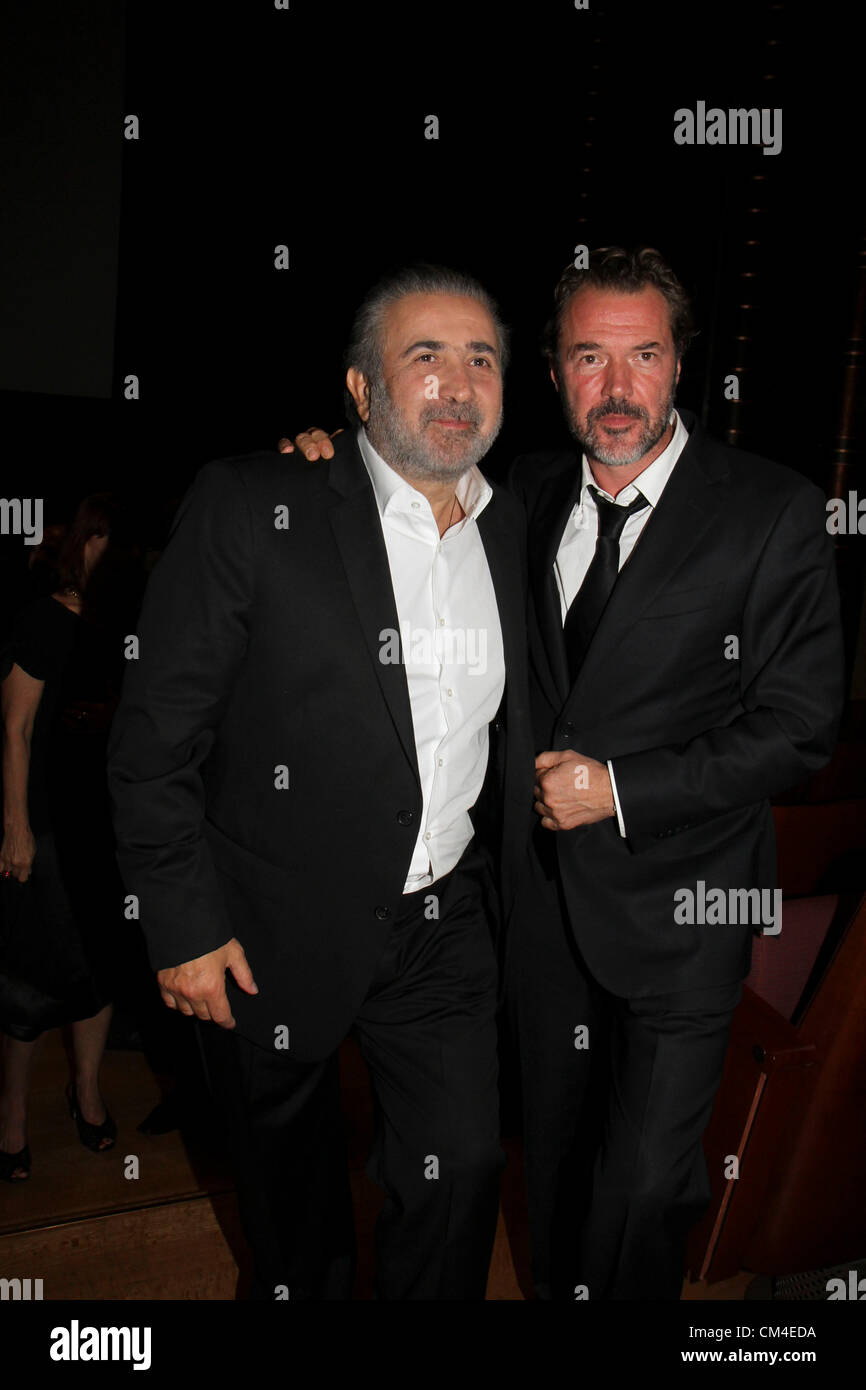 Oct. 1, 2012 - Athens, Greece - Greek actor LAKIS LAZOPOULOS(L) with ...
