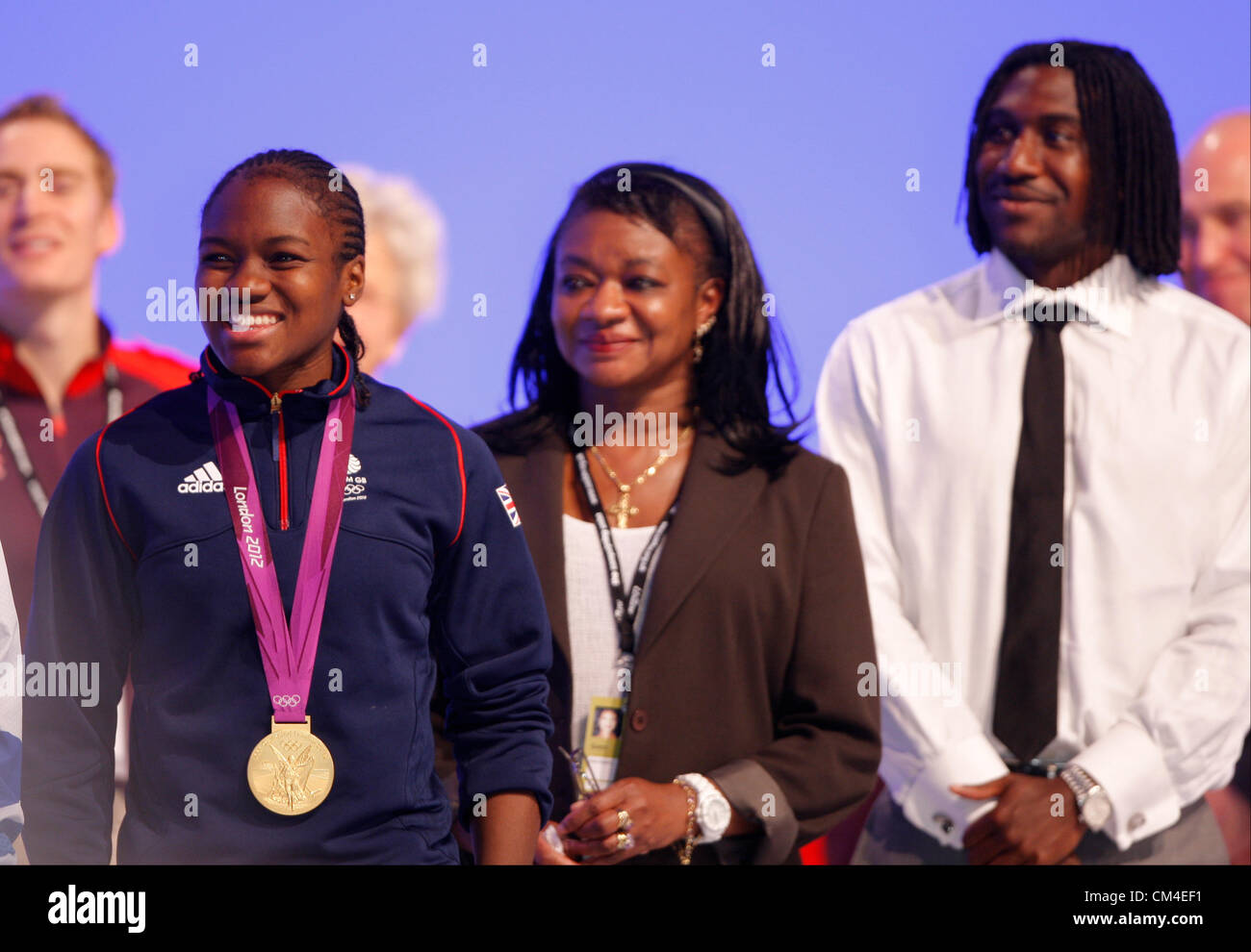 NICOLA ADAMS MOTHER DEE & BROTHER CURTIS OLYMPIC BOXER 02 October 2012 ...
