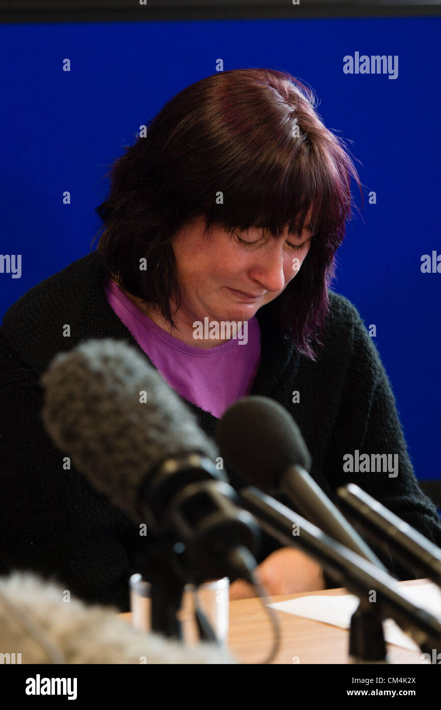 Oct 3rd 2012, Aberystwyth, UK: CORAL JONES (mother of APRIL JONES ...