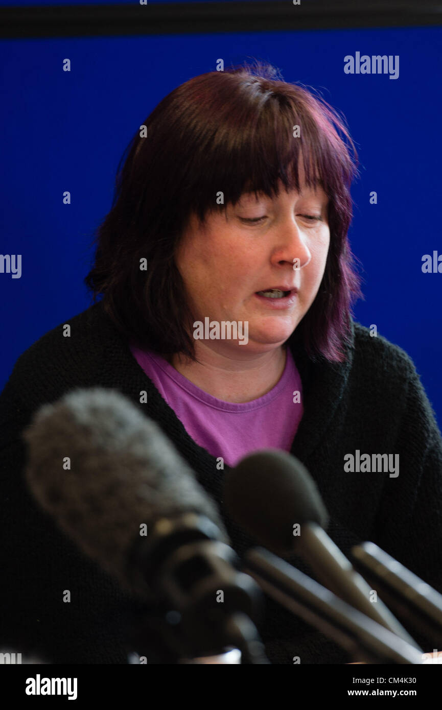 Oct 3rd 2012, Aberystwyth, UK: CORAL JONES (mother of APRIL JONES ...