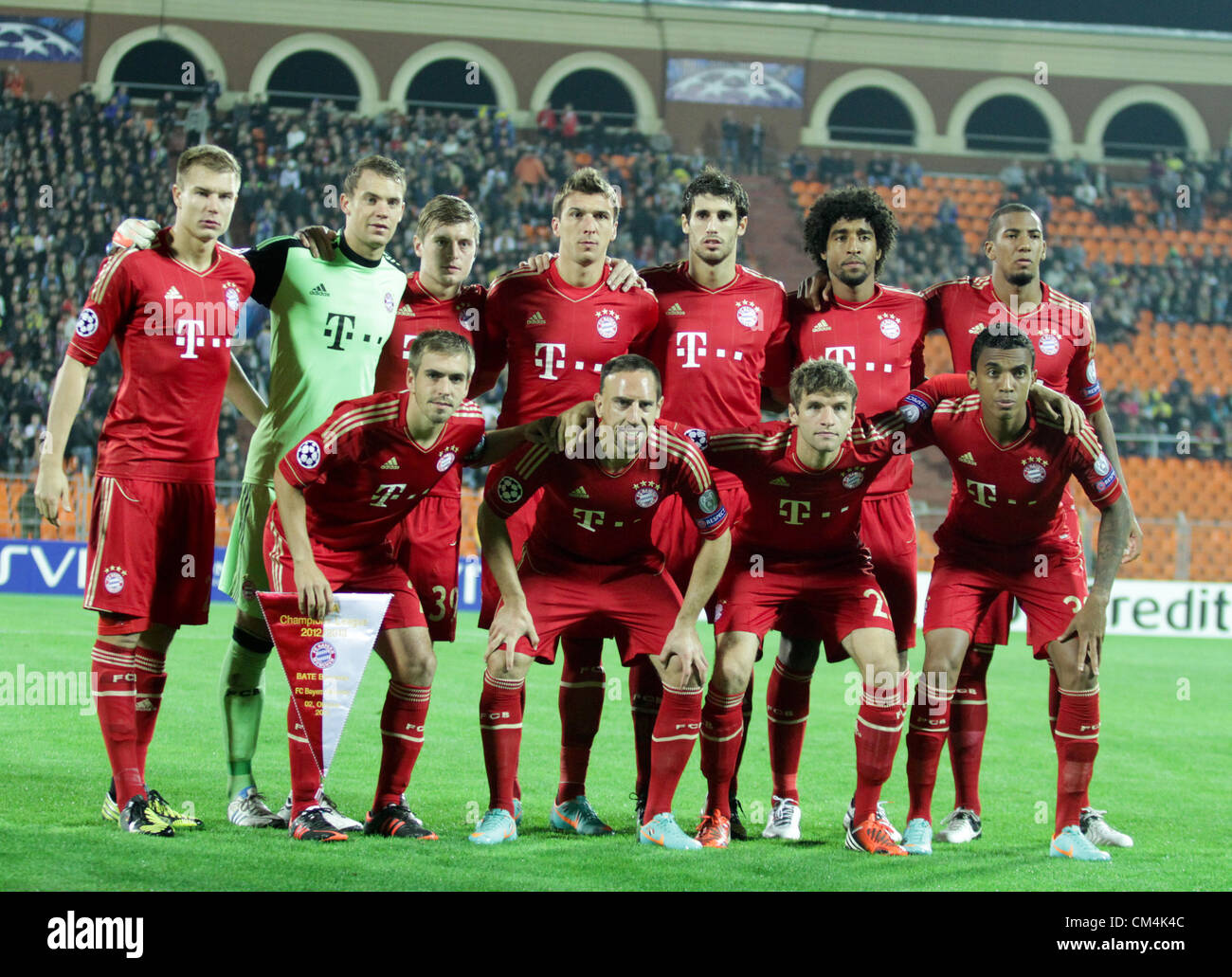 Oct. 2, 2012 - Minsk, Belarus - German FC Bayern Munich plays in Minsk ...