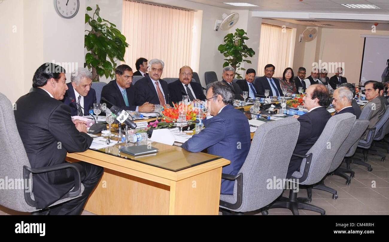 Prime Minister, Raja Pervez Ashraf chairs a meeting on FBR in Islamabad ...
