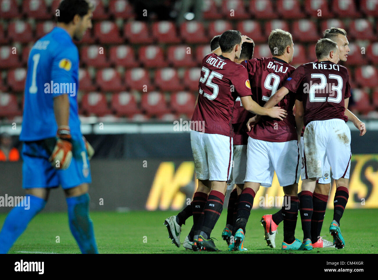 Soccer Players Of Ac Sparta Praha High Resolution Stock Photography and ...